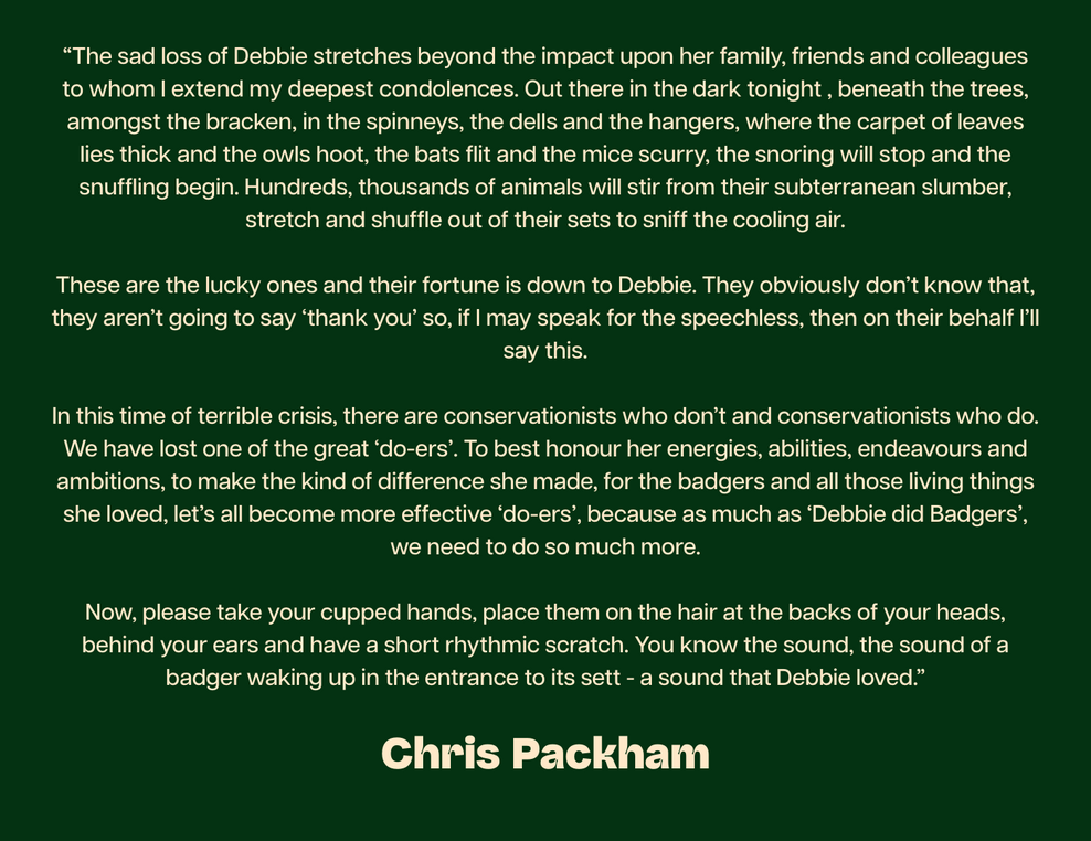 A tribute to Debbie Bailey | Derbyshire Wildlife Trust